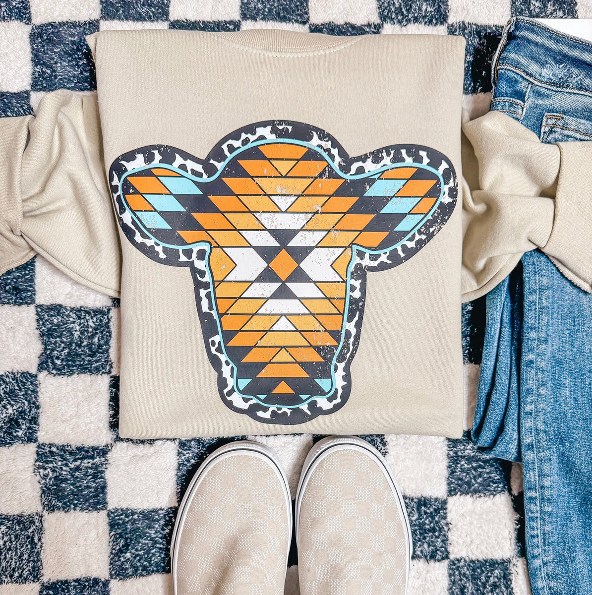 Aztec Cow – thecountryroseboutique