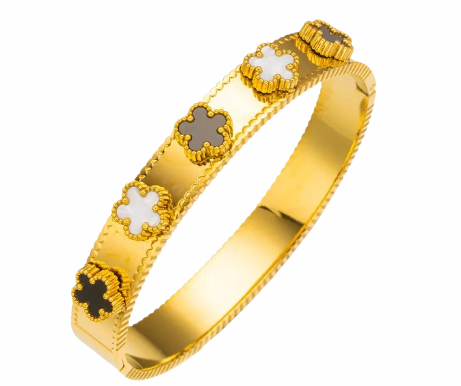 Scarlett 5 Flower Clover Bangle – thecountryroseboutique